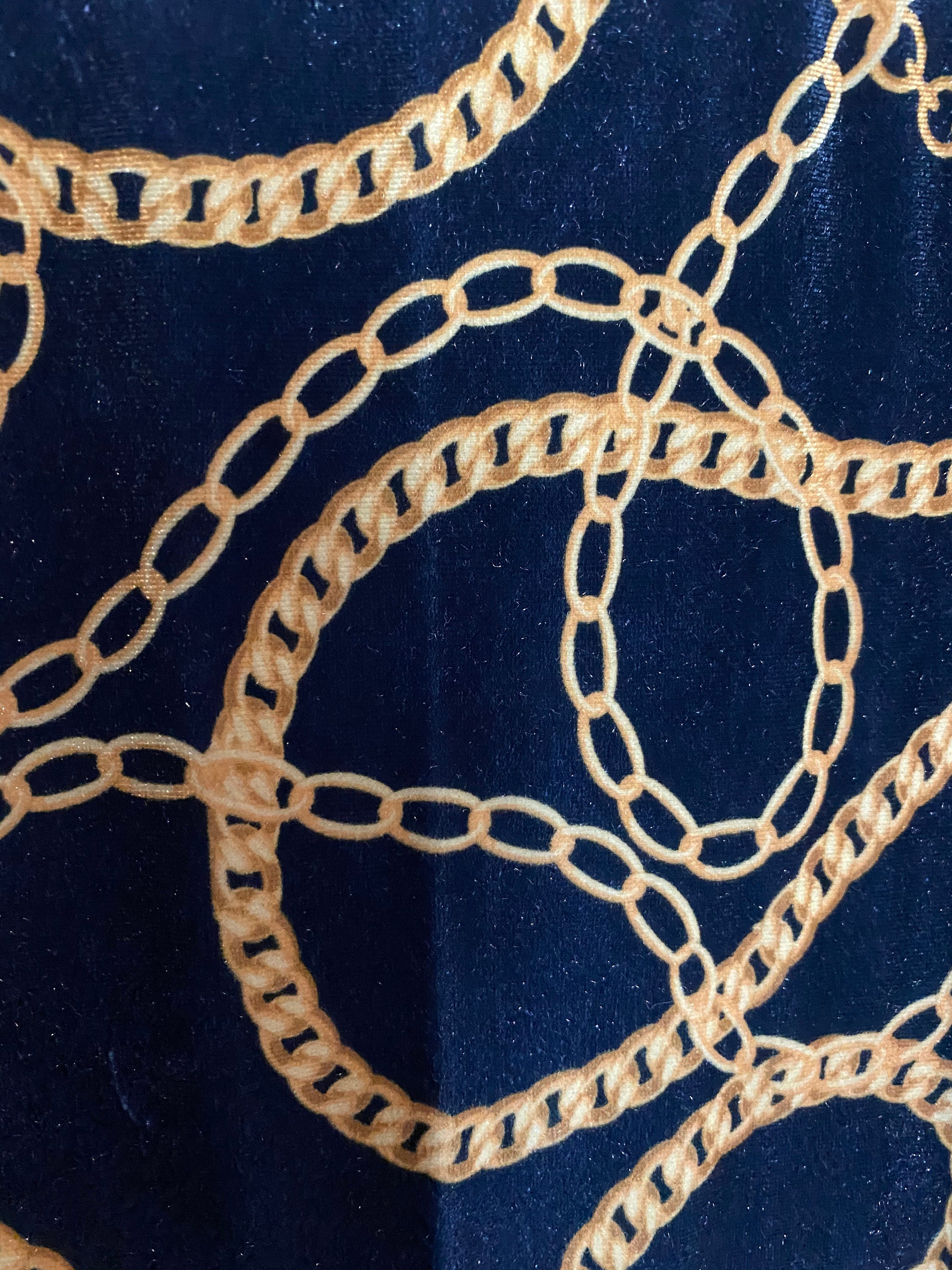 New Luxury velvet with Chain design Black/gold chains with | Etsy