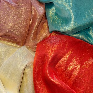 Silk Metallic Chiffon Multi Colors 2way Stretch 44/45" Sold by the YD ...