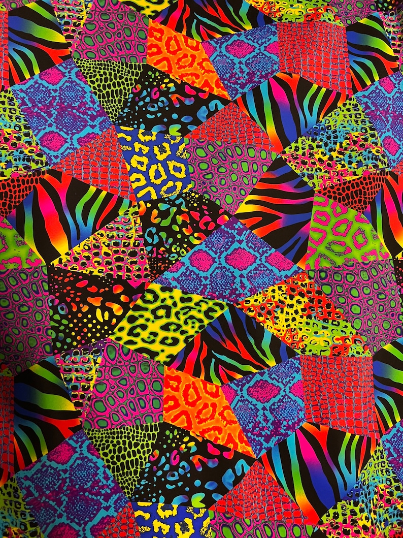 Nylon Spandex Multi Animal Print Multicolor 4way Stretch - Etsy
