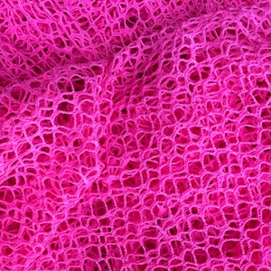 Spiderweb Neon Pink Fishnet Nylon Spandex 4-way Stretch 58/60 High ...