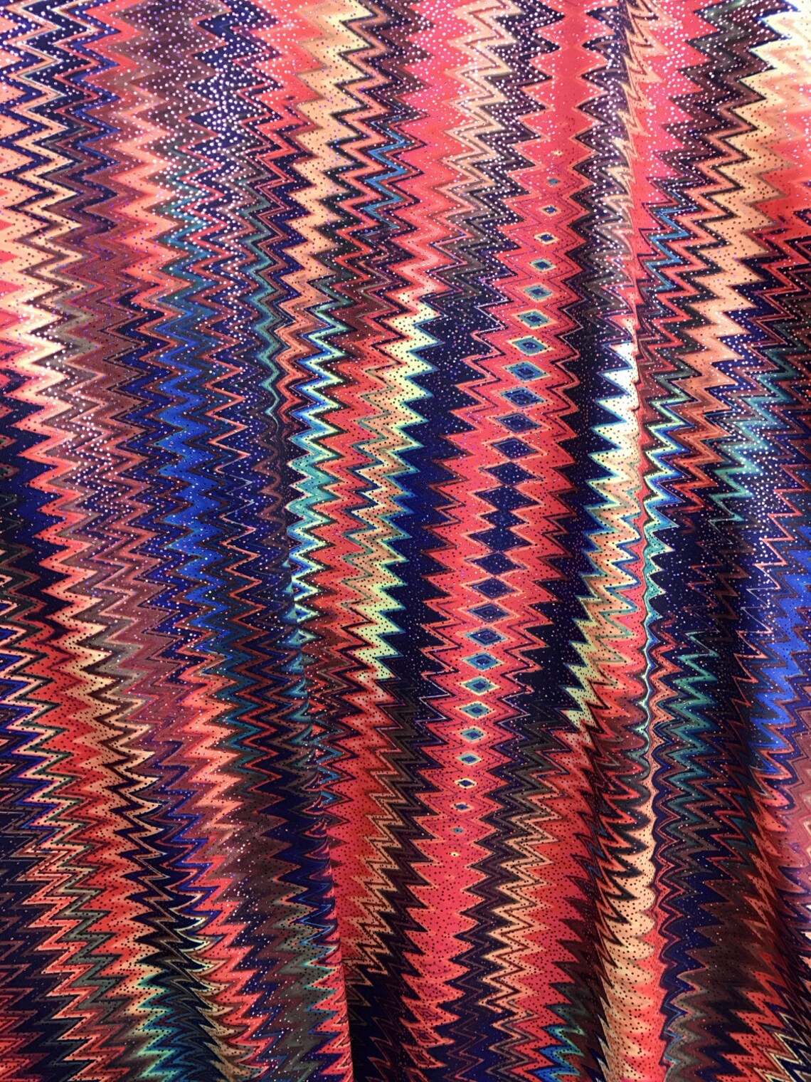 Zigzag Tie Dye Print Design on Nylon Spandex 4way Stretch - Etsy