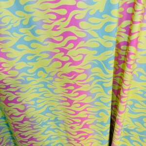 New Flames Design Multi Pastel Colors Print on Great Quality of Poly ...