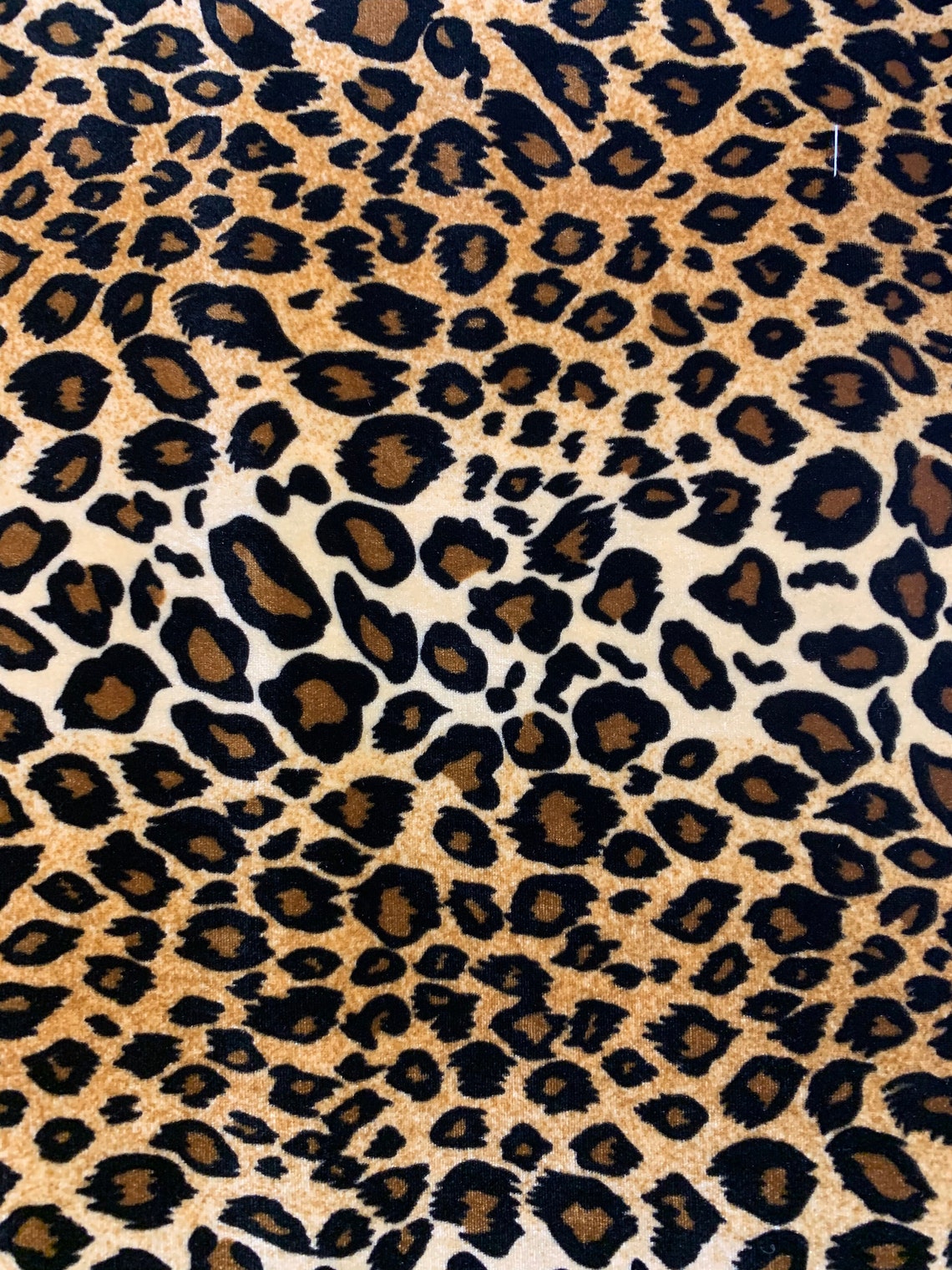 New Leopard Design Exotic Animal Print on 4-way Stretch Velvet 58/60 ...