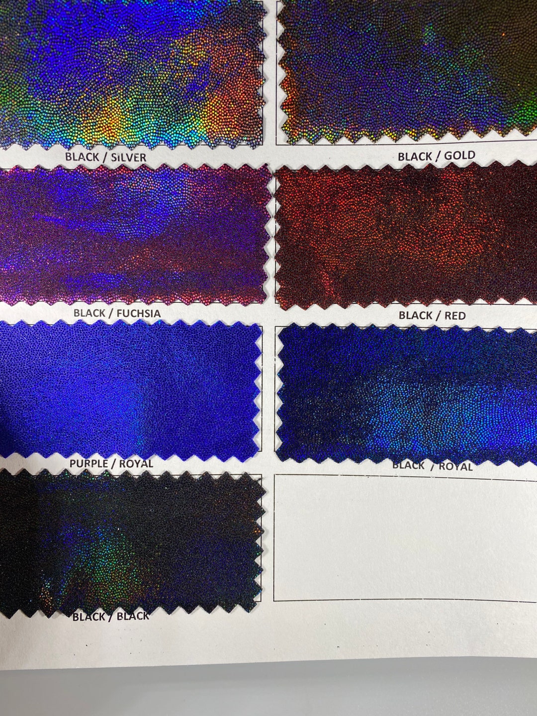New Oil Slick Metallic Iridescent Foggy Foil All Over Hologram Nylon ...