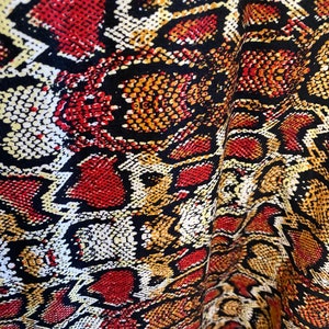 New Exotic Snake Design Print on Poly Spandex Matte Medium Weight 2-way ...