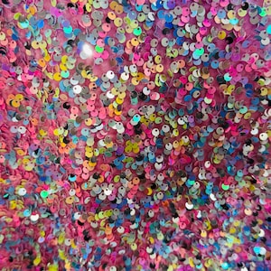 Deluxe Sequins Multi Pastel Colors Embroidered on Stretch Velvet 4-way ...