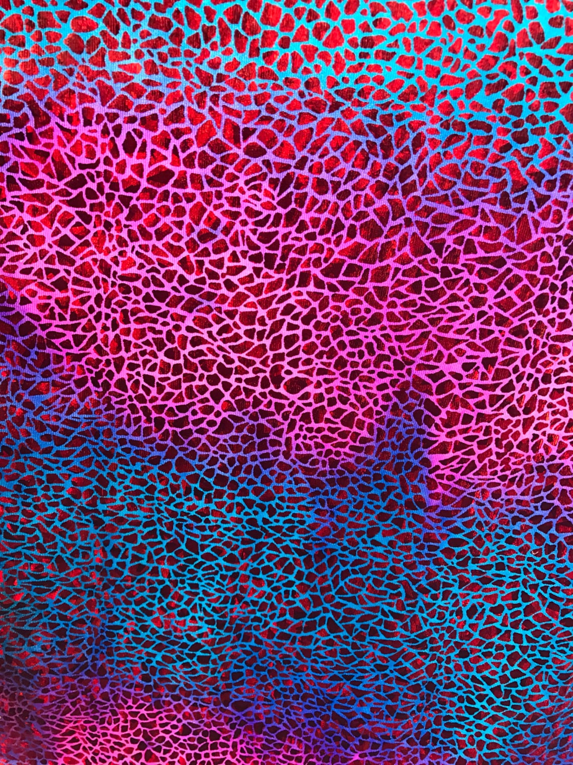 Snake Skin Tie Dye With Red Hologram Foil Nylon Spandex 4way - Etsy