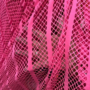 Stripe Fishnet Design Nylon Spandex Fishnet 4-way Stretch 58/60” Sold ...