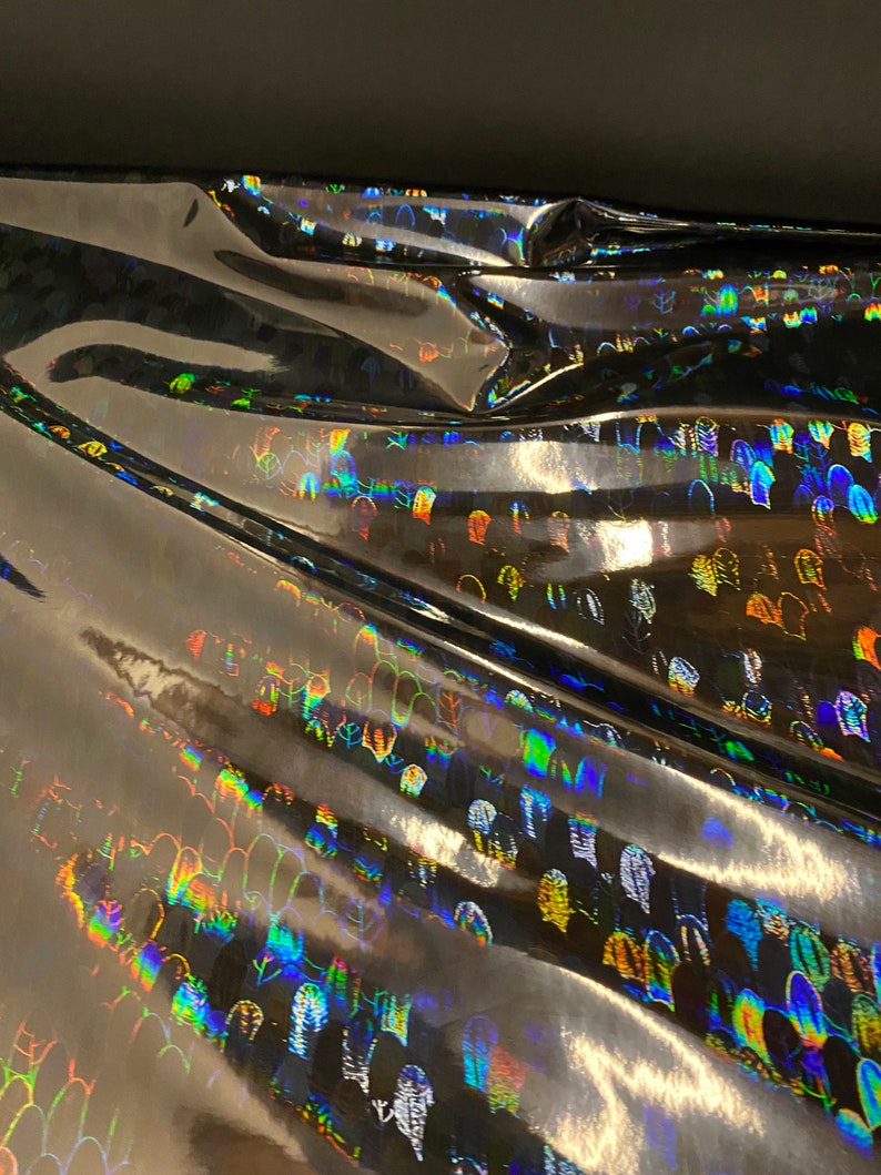 NEW 3D Shiny Latex Spandex Feathers Design 4-way Stretch 58/60” Sold by ...