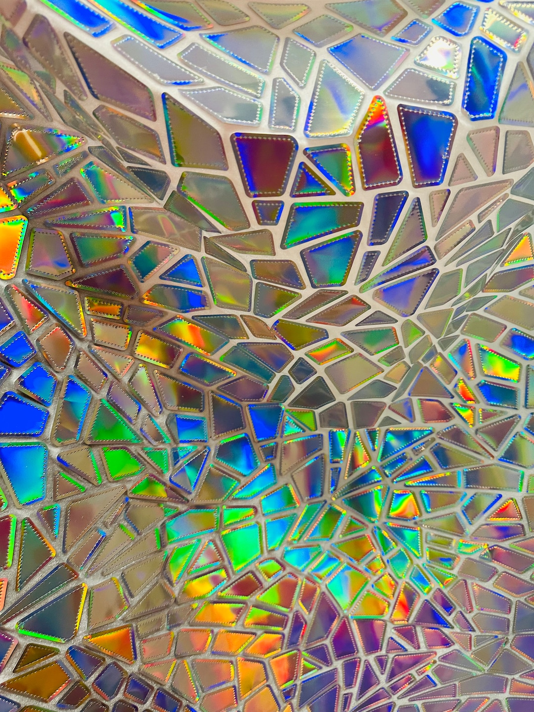 New Luxury Shattered Glass Design Metallic Iridescent Geometric ...