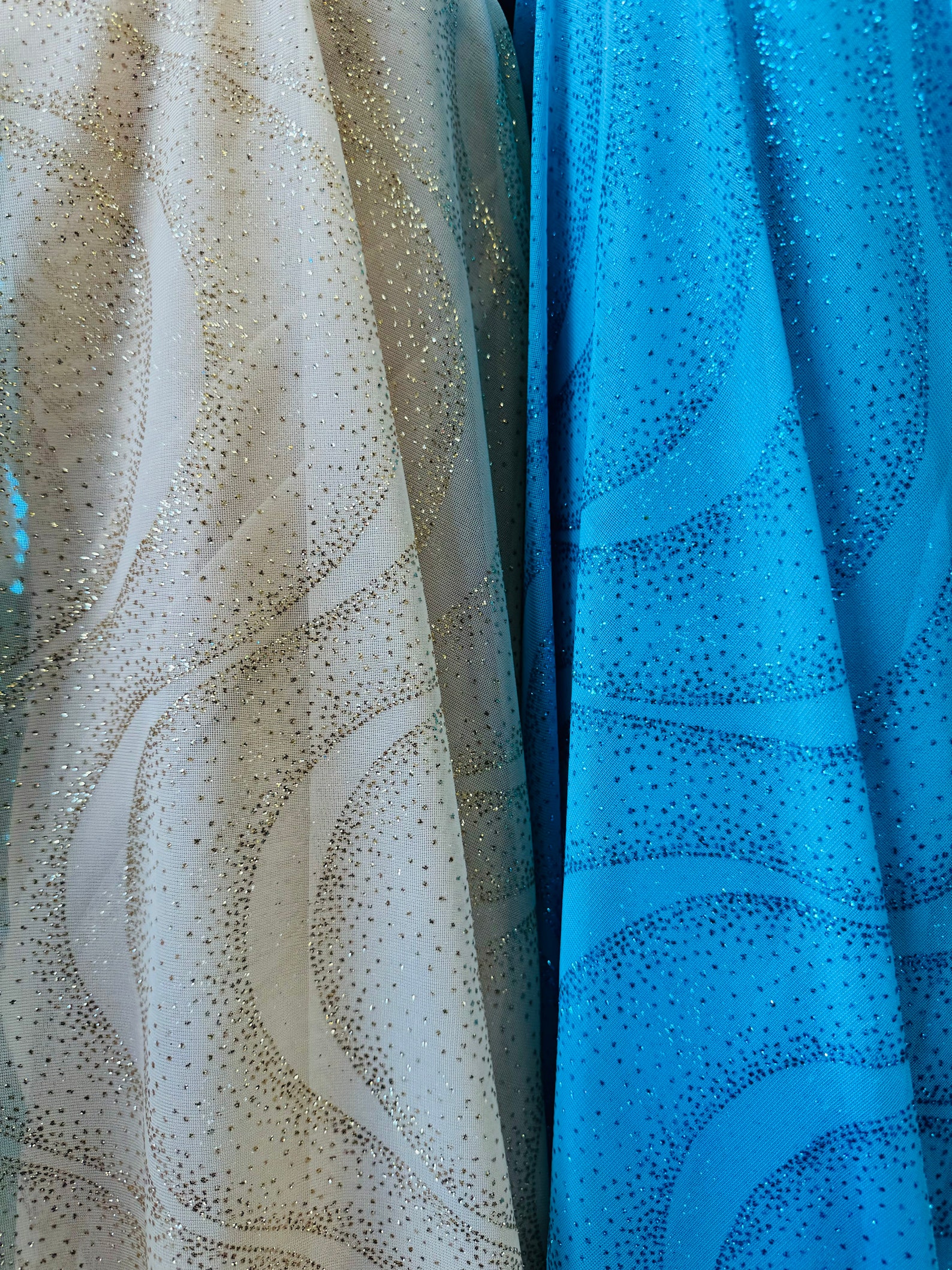 New Luxury Wavy Design on Mesh With Glitter 2-way Stretch 58/60” - Etsy