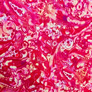 New Paisley Design Warm Pink Color Print on Best Quality of Nylon ...
