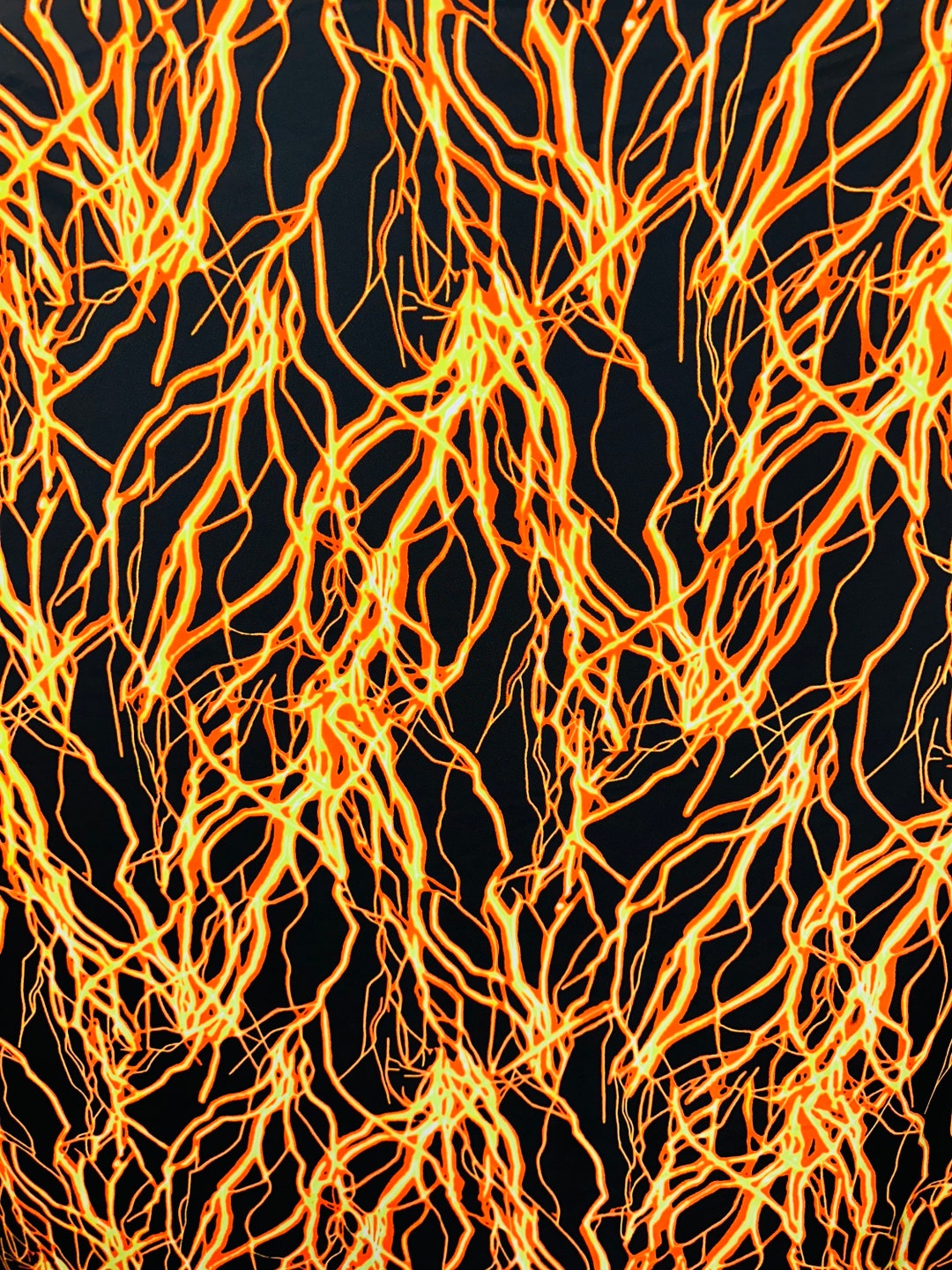 Vivid Lightning Thunder Print on Best Quality of Nylon Spandex It Glows ...