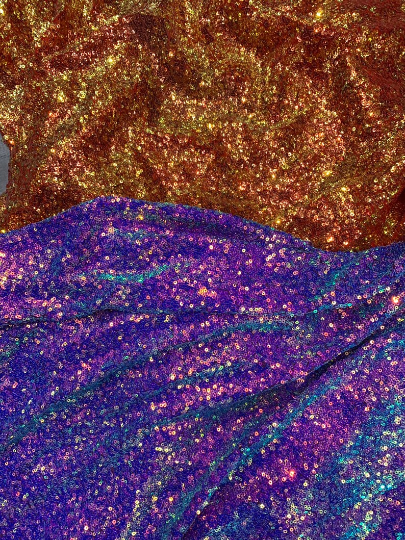 New Iridescent Mini Disco Sequins 3mm on Stretch Mesh 4way - Etsy