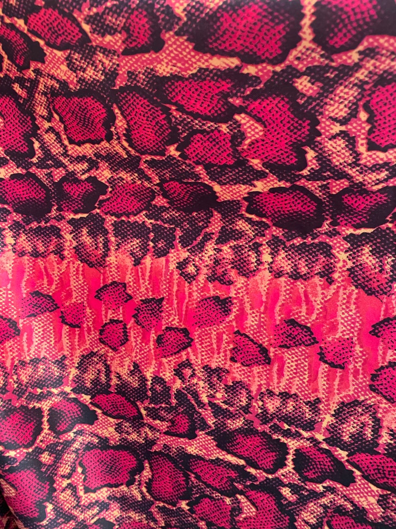New Exotic Snake Design Print on Poly Techno Spandex 2-way Stretch 58/ ...