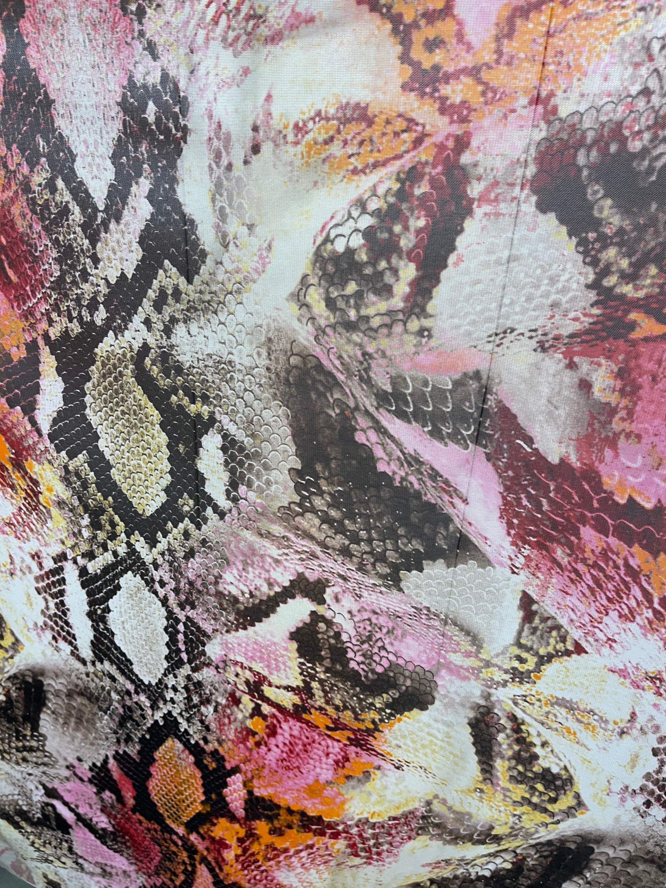 Anaconda design Exotic snake skin print on power mesh 4-way | Etsy
