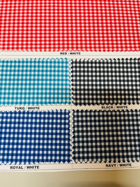 Gingham Check Design Print on Great Quality of Nylon Spandex | Etsy