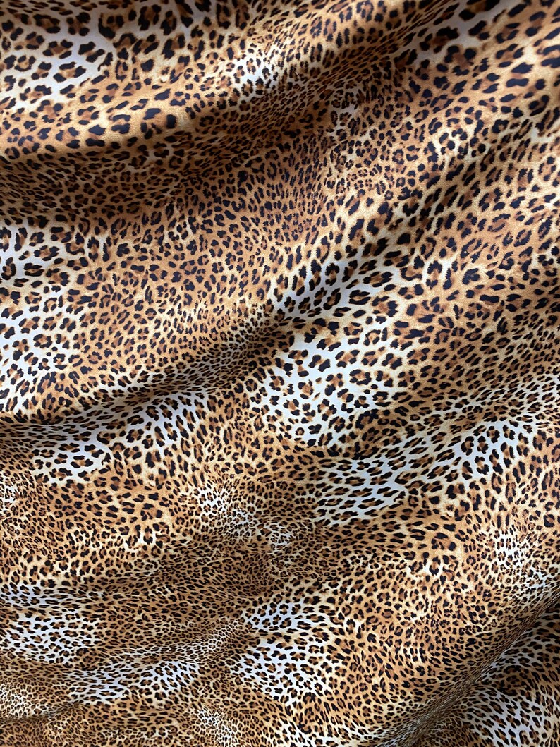 New Safari Leopard Design Print on Nylon Spandex 4-way Stretch 58/60 ...