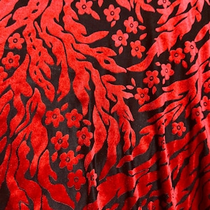 New Burnout Velvet Valentine Design 4way Stretch 58/60" Sold by the YD ...
