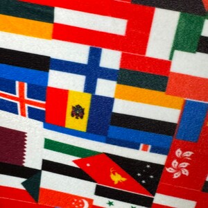 Nation International Flags Design Print on Great Quality of Stretch ...