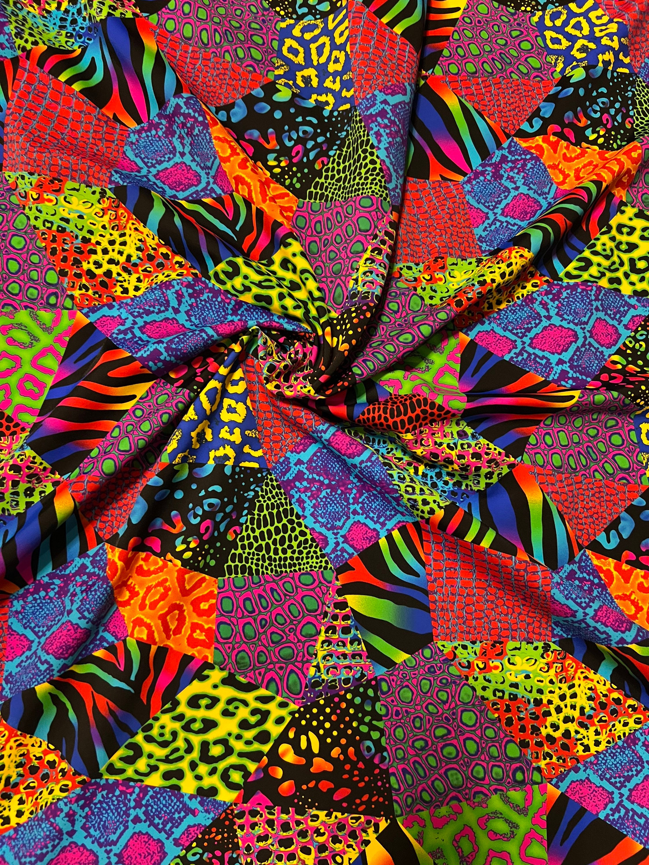 Nylon Spandex Multi Animal Print Multicolor 4way Stretch 58/60” Sold by ...