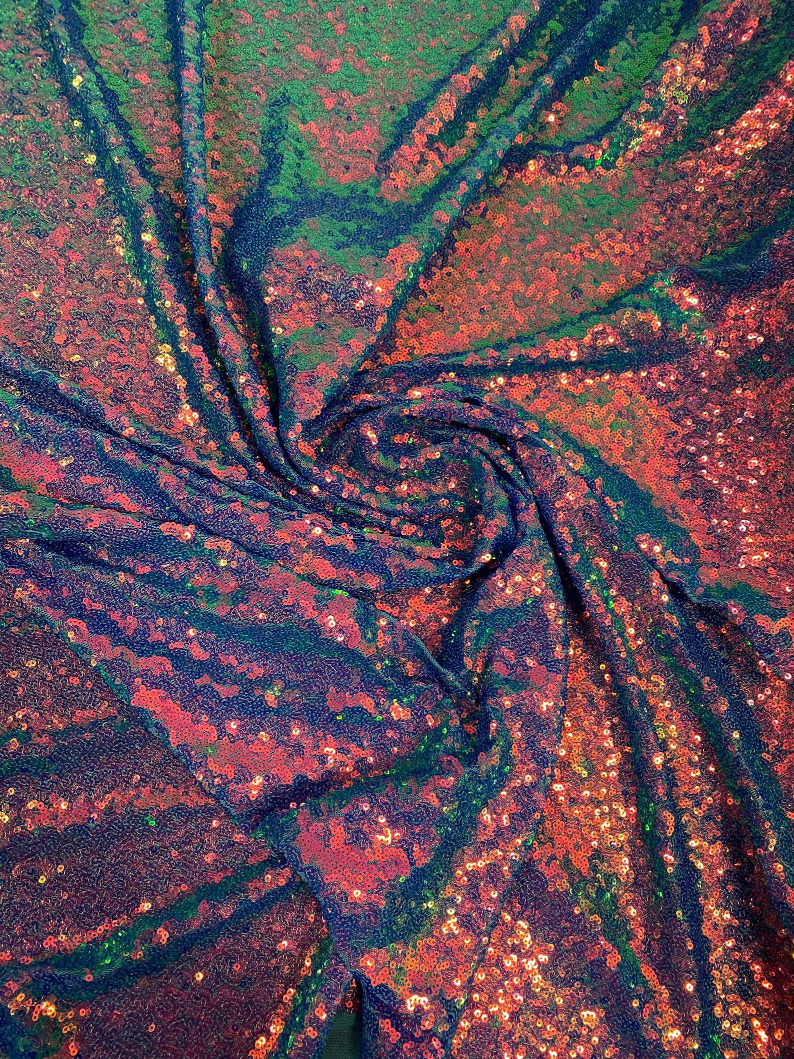 New Iridescent Cosmic Sequins Ilusión Turquoise/gold 2tone Sequins on ...