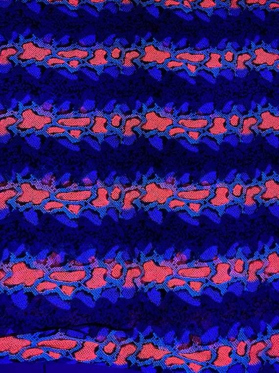 New Uv Light Exotic Snake Design Taupe/gray/neon Pink It Glows - Etsy