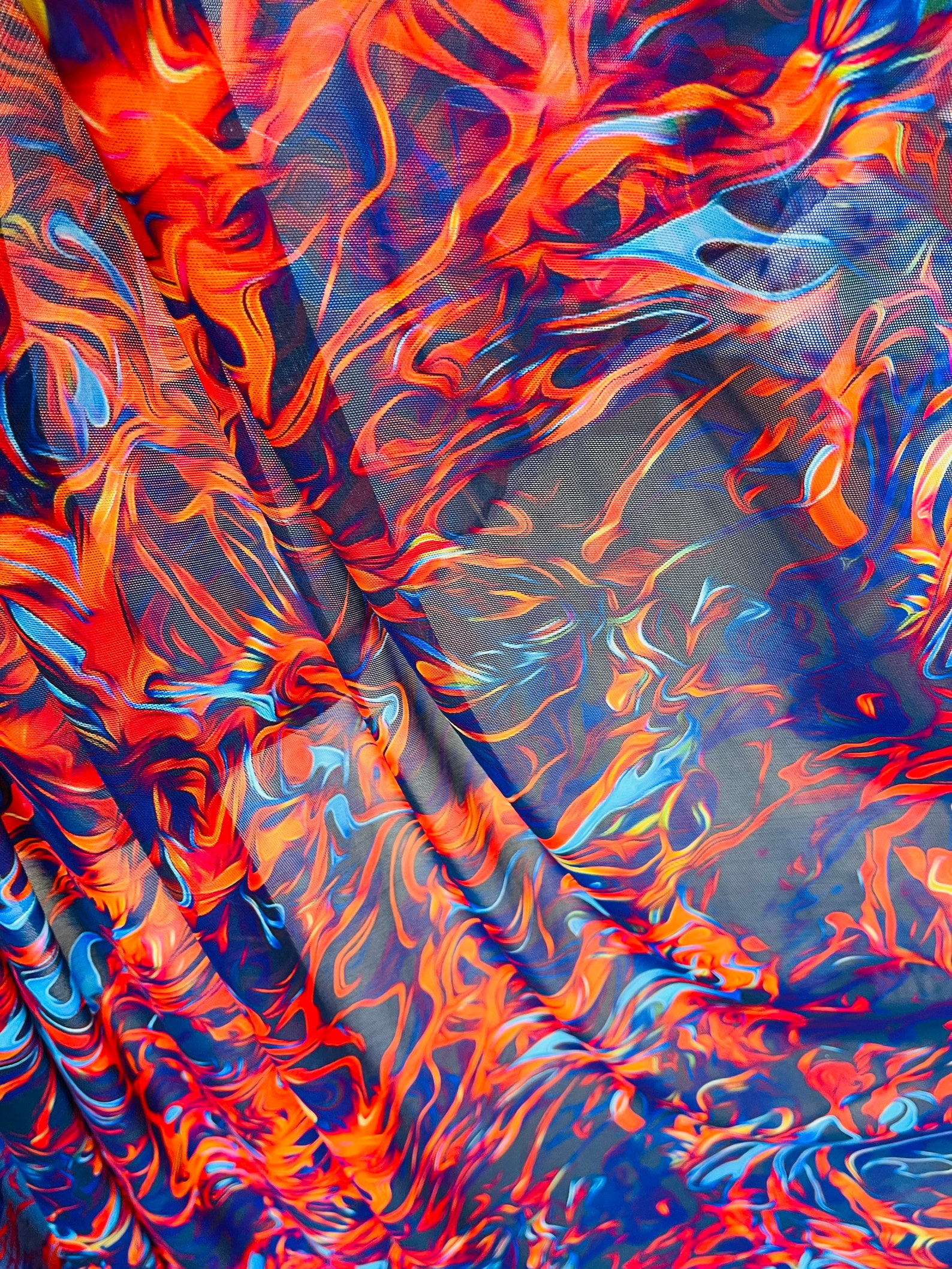 New Modern Flames Design Print on Best Quality of Nylon Power - Etsy