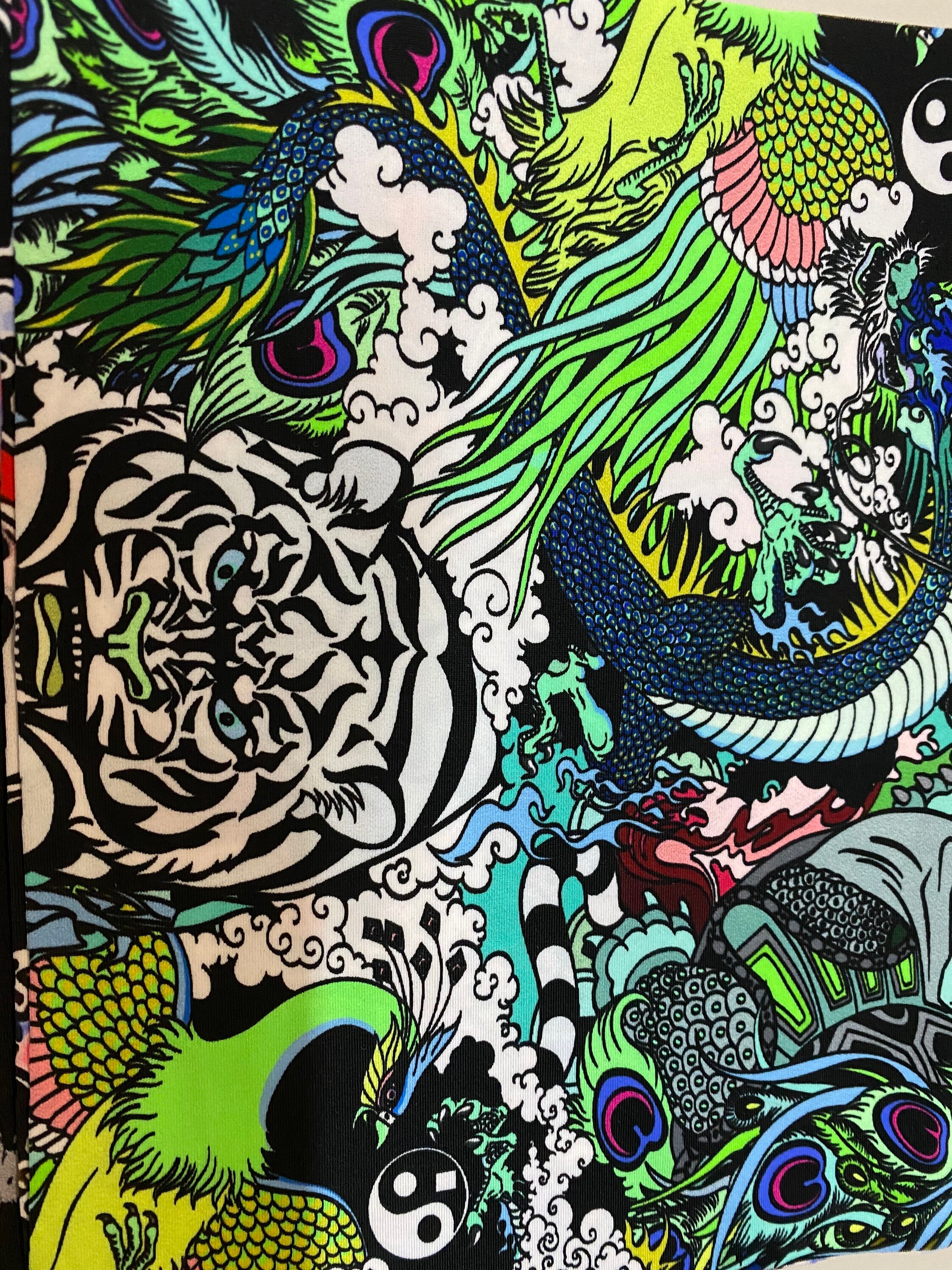 New Exotic Tattoo Jungle design multi animal print on best | Etsy