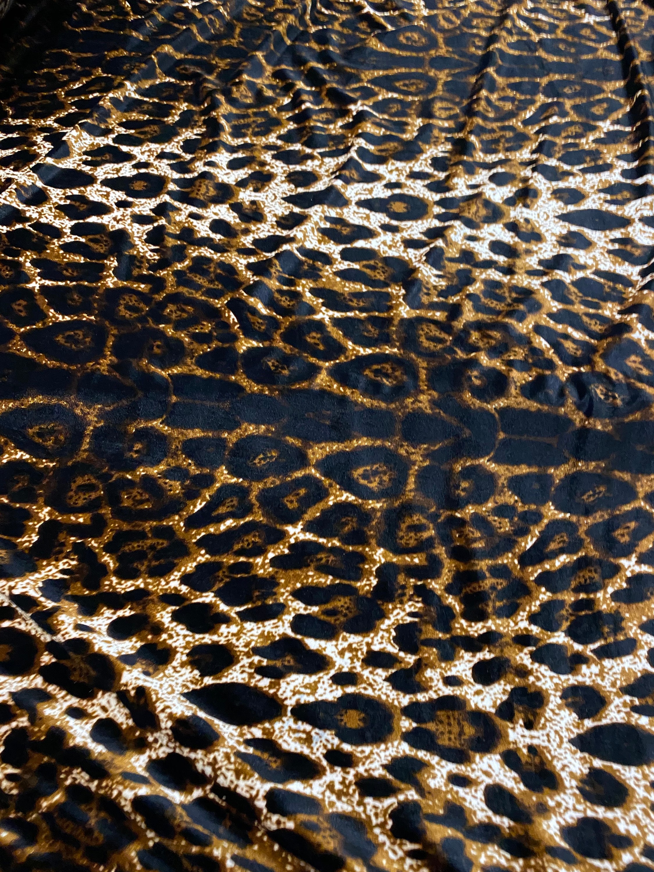 New Exotic Animal Print Leopard Design Print on Heavy Stretch Velvet 4 ...