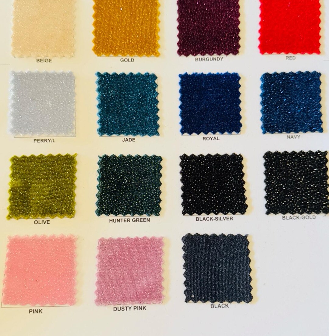New Sparkling Glitter on Great Quality of Stretch Velvet 4-way Stretch ...