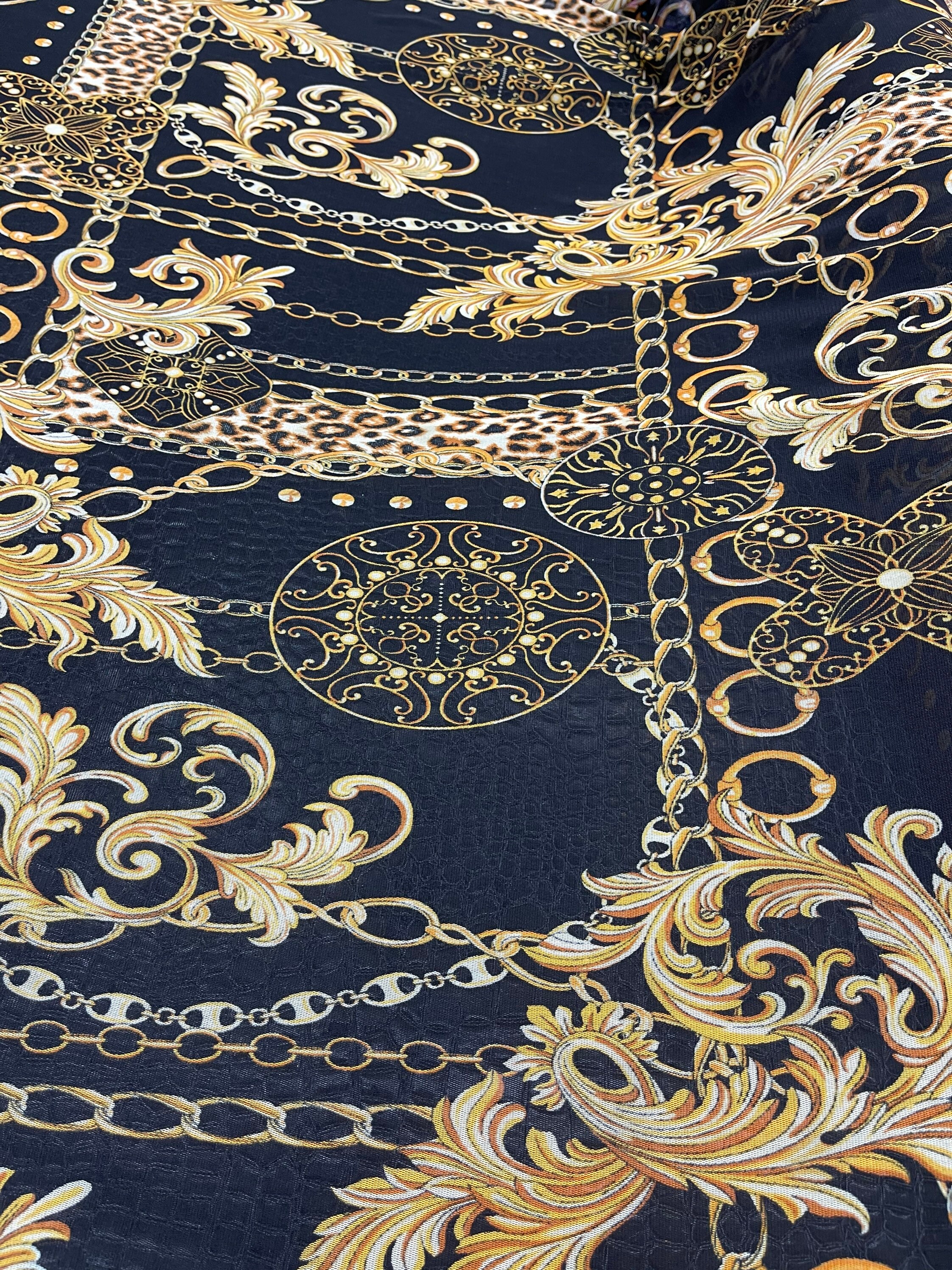New Brand Designer Black/gold Stretch Mesh 4-way 58/60” Sold by the YD ...