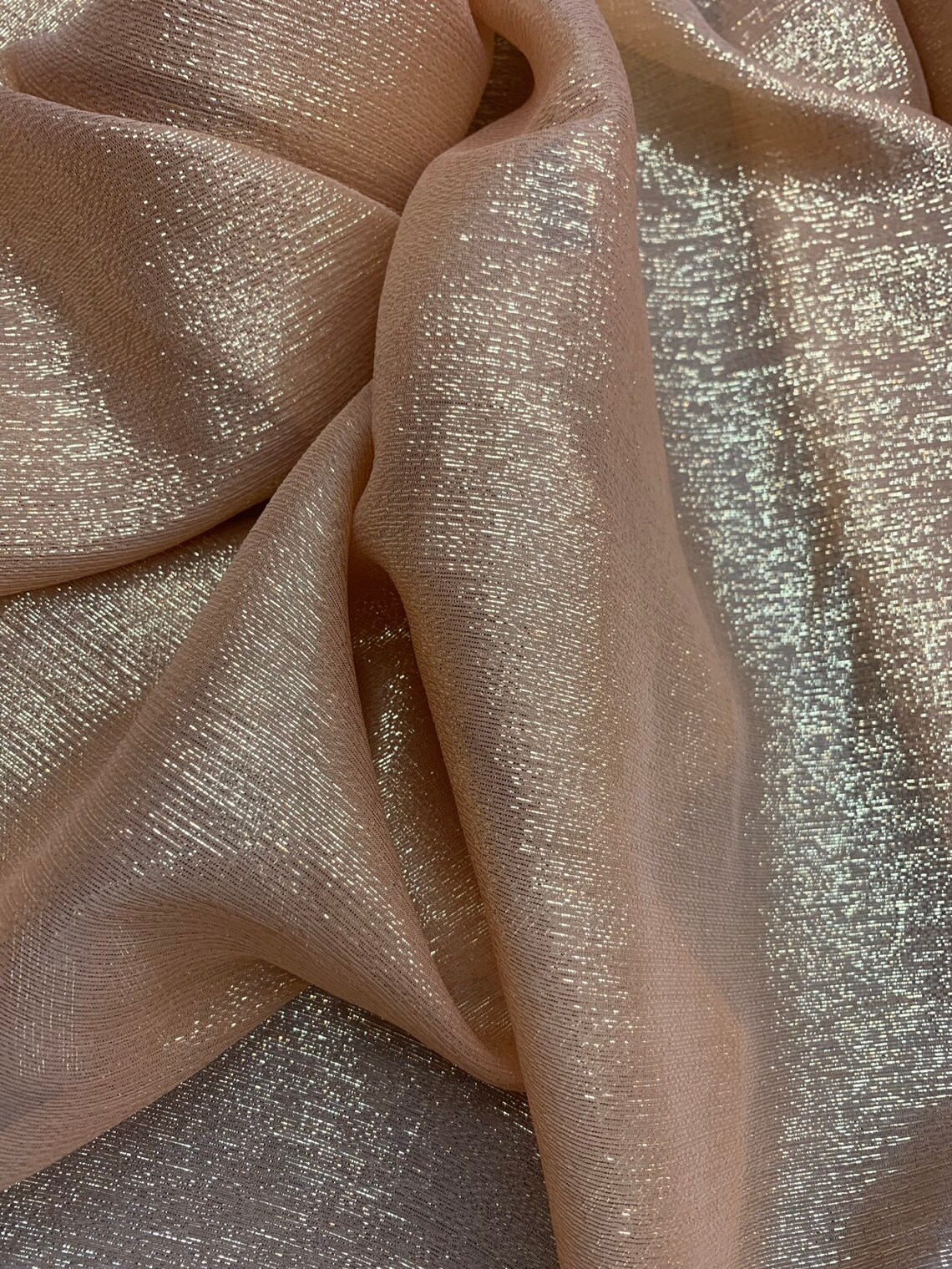 Silk Metallic Chiffon 2way Stretch 44/45 Sold by the YD. - Etsy