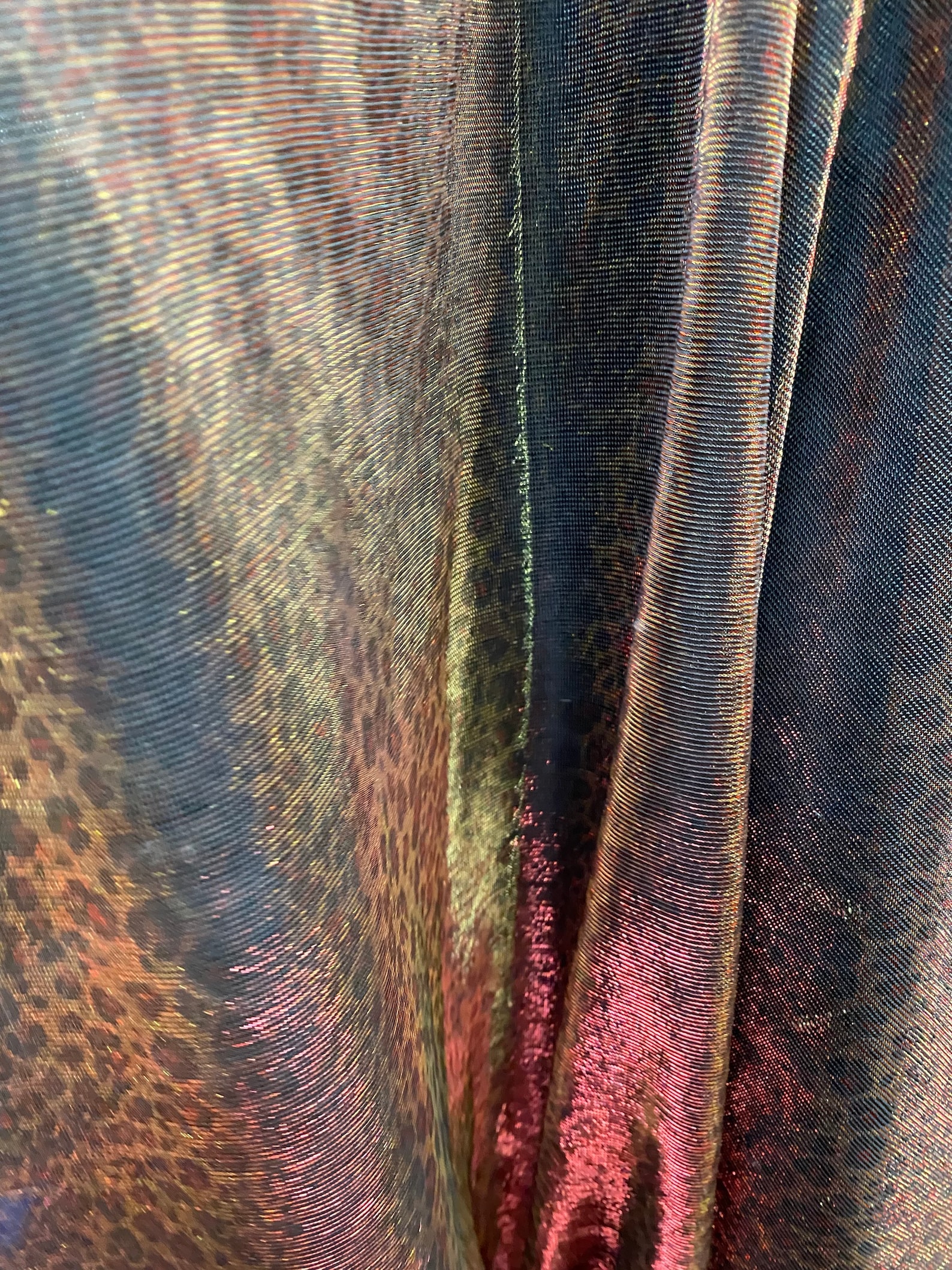 New Metallic Mesh With Exotic Leopard Design 4-way Stretch - Etsy