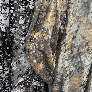 New Splash Painting Design Metallic Stretch Velvet With Foil 420GSM 4 ...