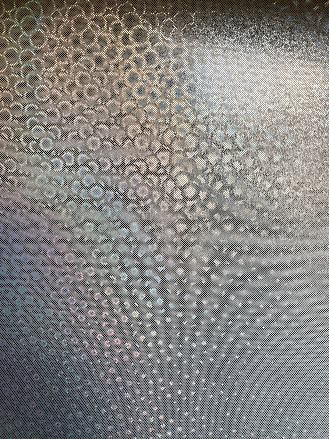 New 3D Vinyl Shells Design Iridescent Silver Non Stretch Vinyl 58/60 ...