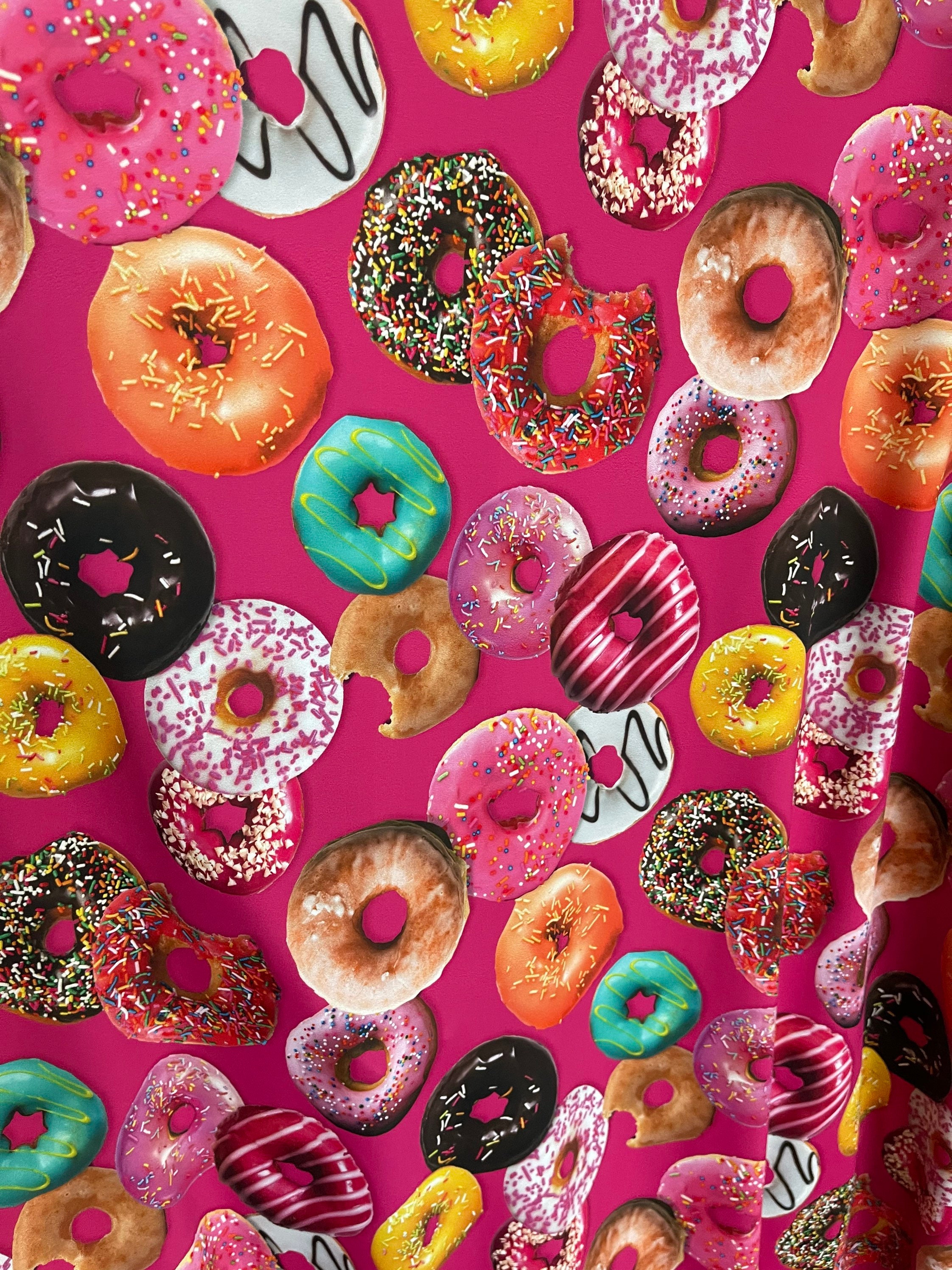 Delicious Donuts Design Print on Best Quality of Nylon Spandex 4-way ...