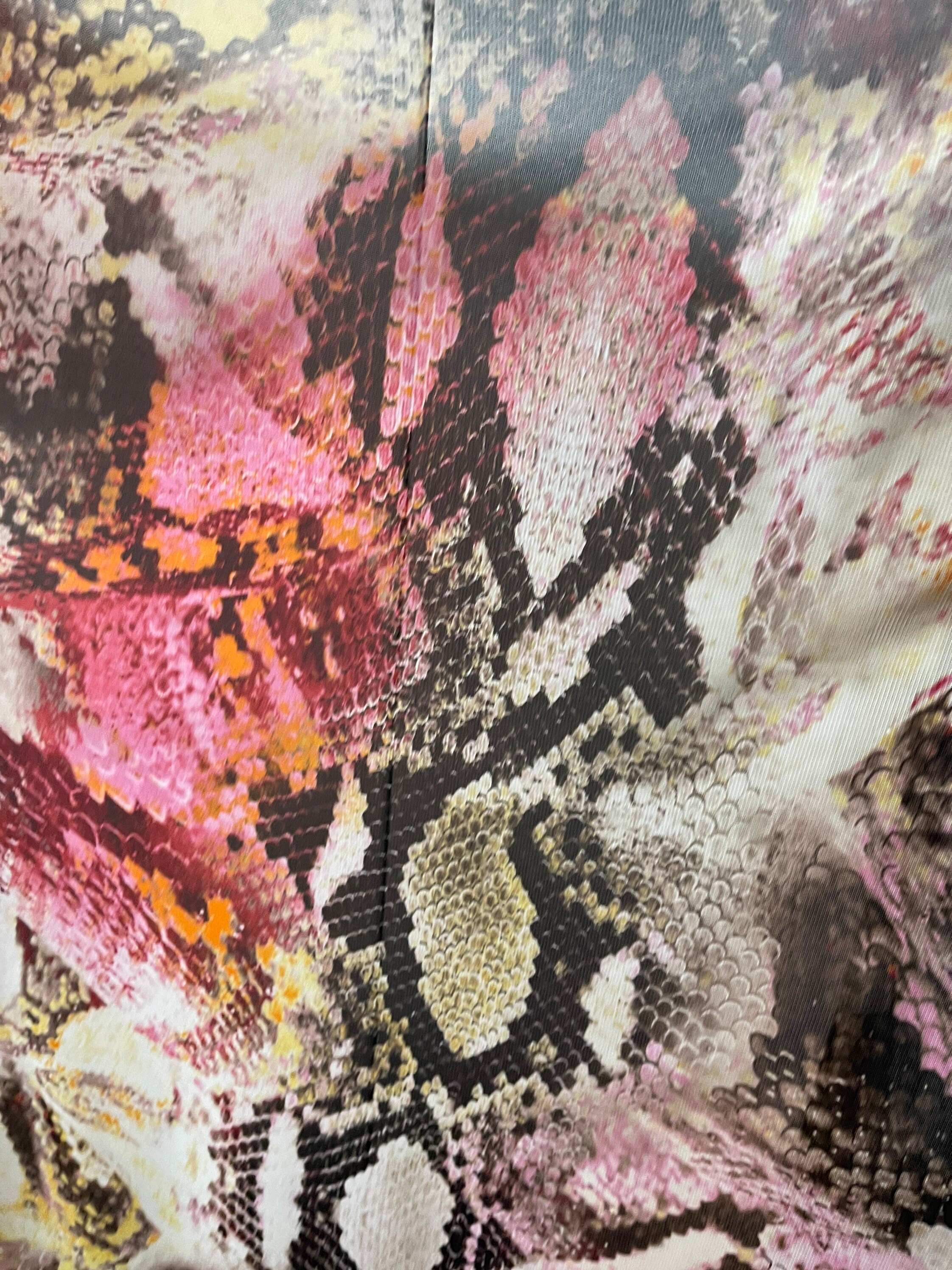 Anaconda design Exotic snake skin print on power mesh 4-way | Etsy