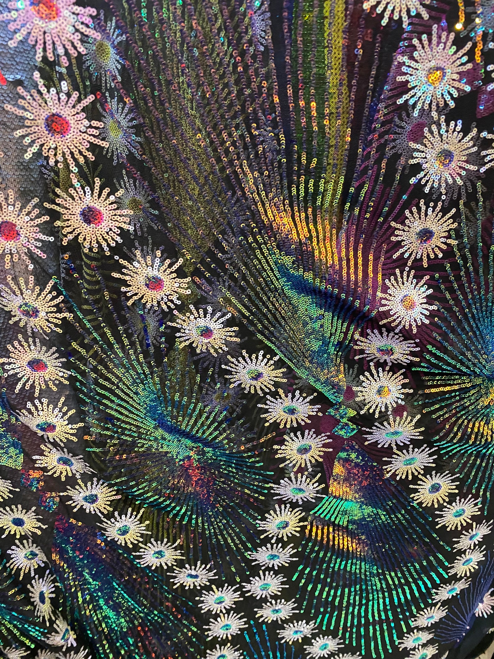 New Luxury Sequins Jennifer Design Embroidered Iridescent - Etsy