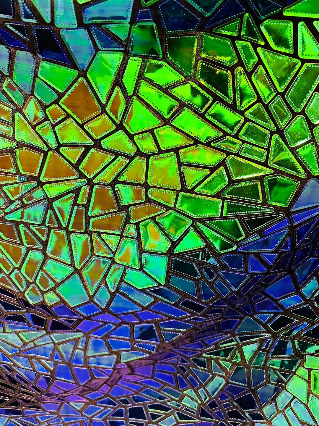 New Luxury Shattered Glass Design Metallic Iridescent Geometric ...