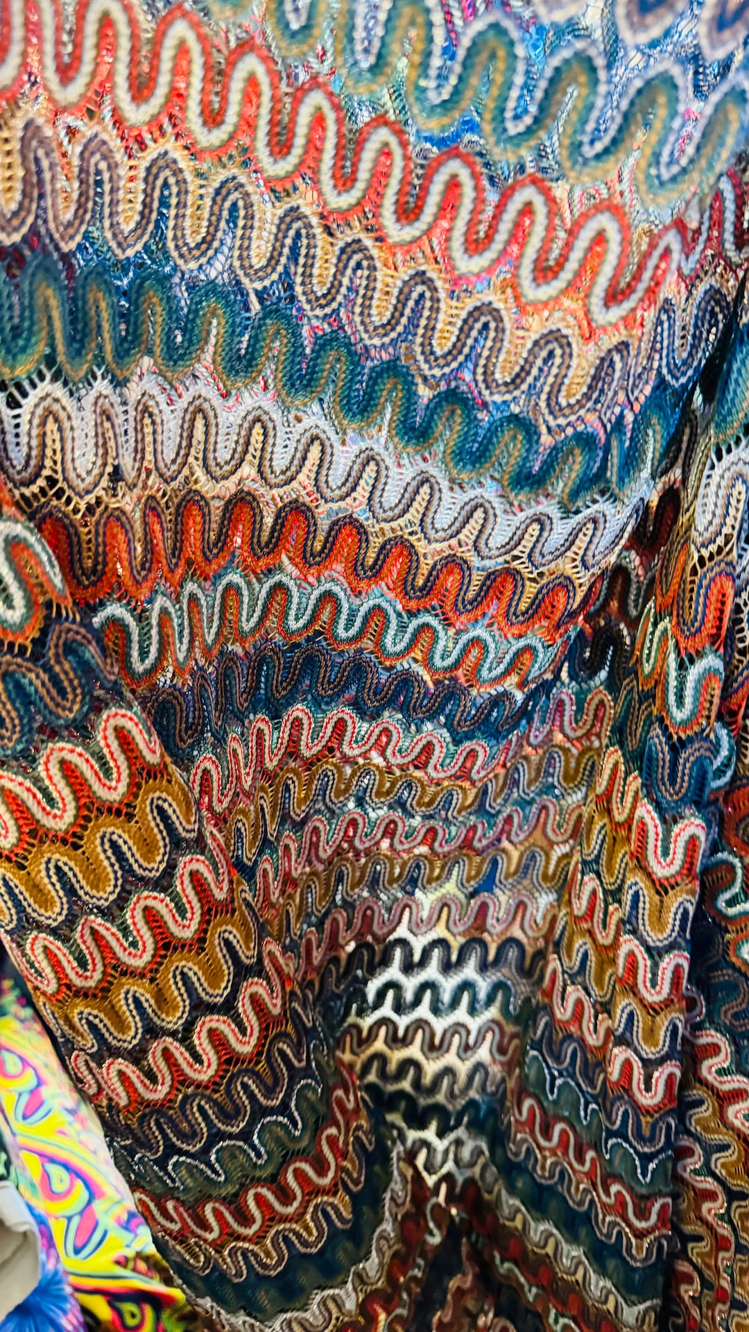 Crochet Spandex Lace Design Multicolor 4-way Stretch 55/57” High ...