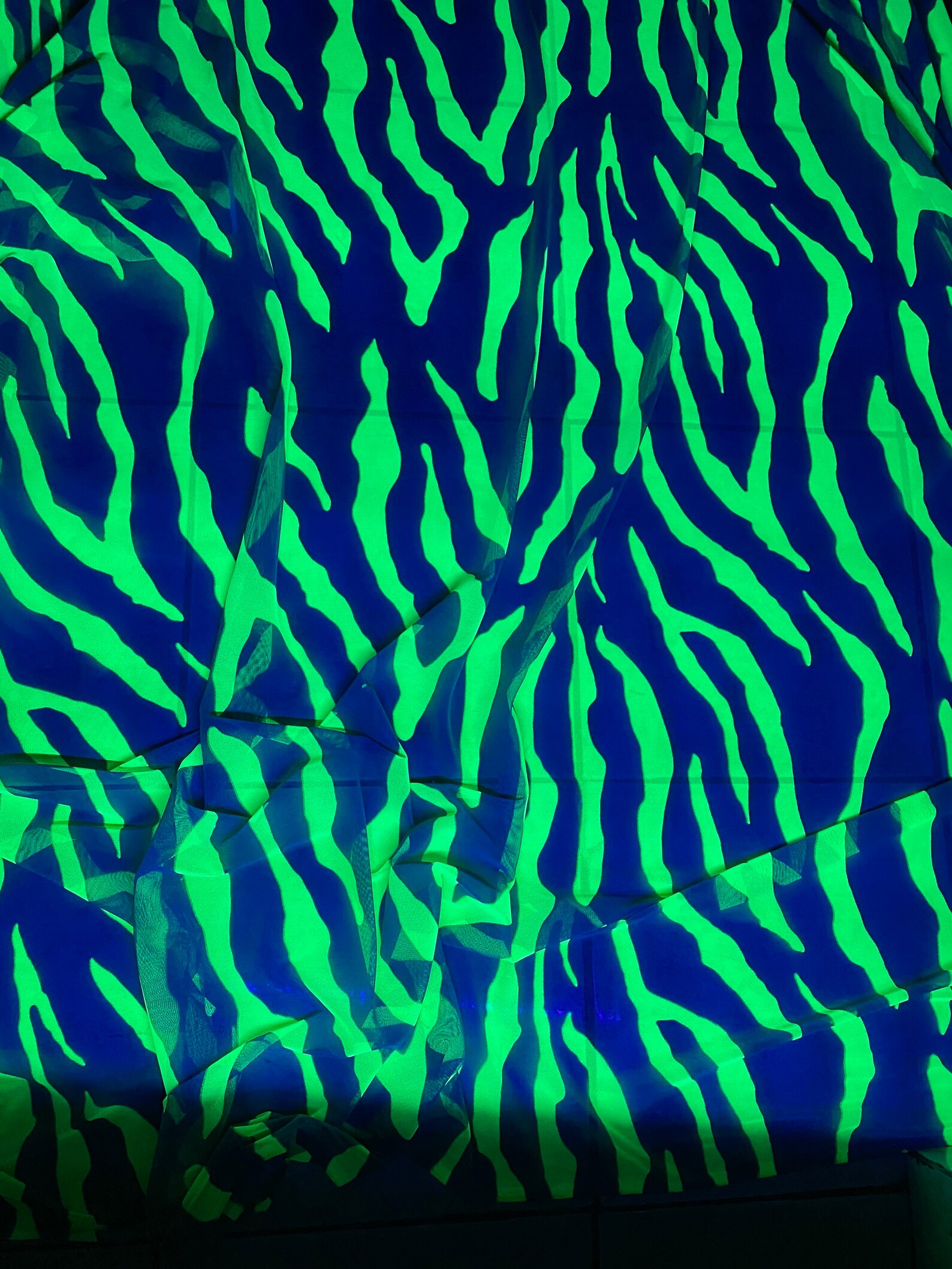 New Exotic Tiger design Uv light Gray/Neon Green print on | Etsy