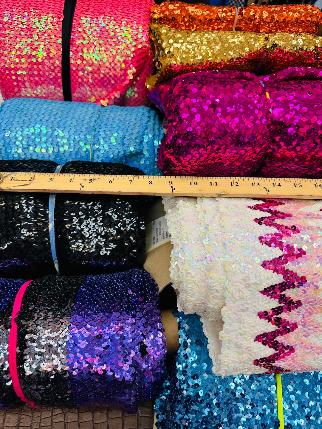 Embroidered Sequins Iridescent and Shiny Sold by the YD. Ships ...