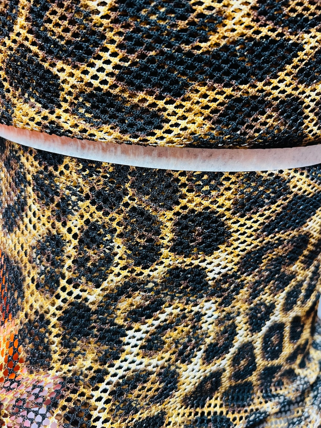 Exotic Leopard Design Print on Poly Fishnet 2-way Stretch 58/60” Sold ...