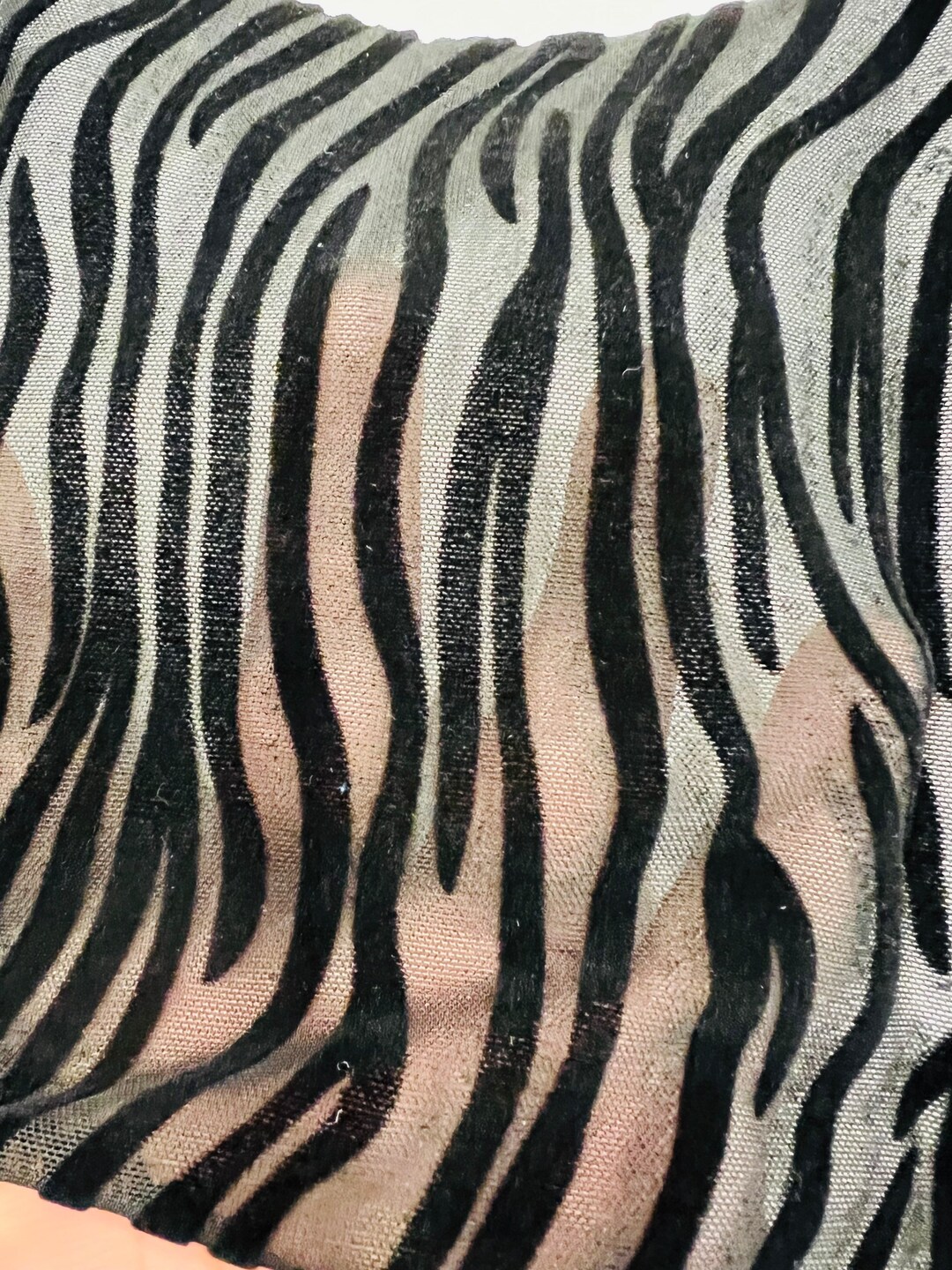 Exotic Zebra Design Flocked Stretch Mesh 4-way Black/black 58/60” Sold ...