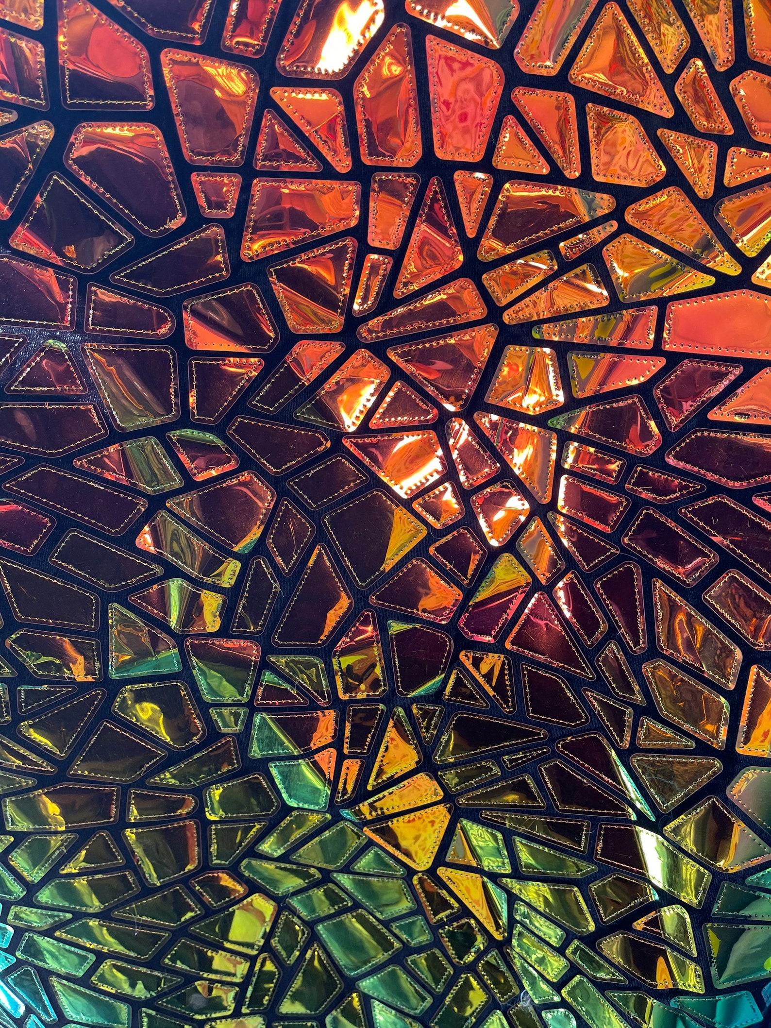 New Shattered Glass Design Iridescent Foil Sequins Embroidered - Etsy