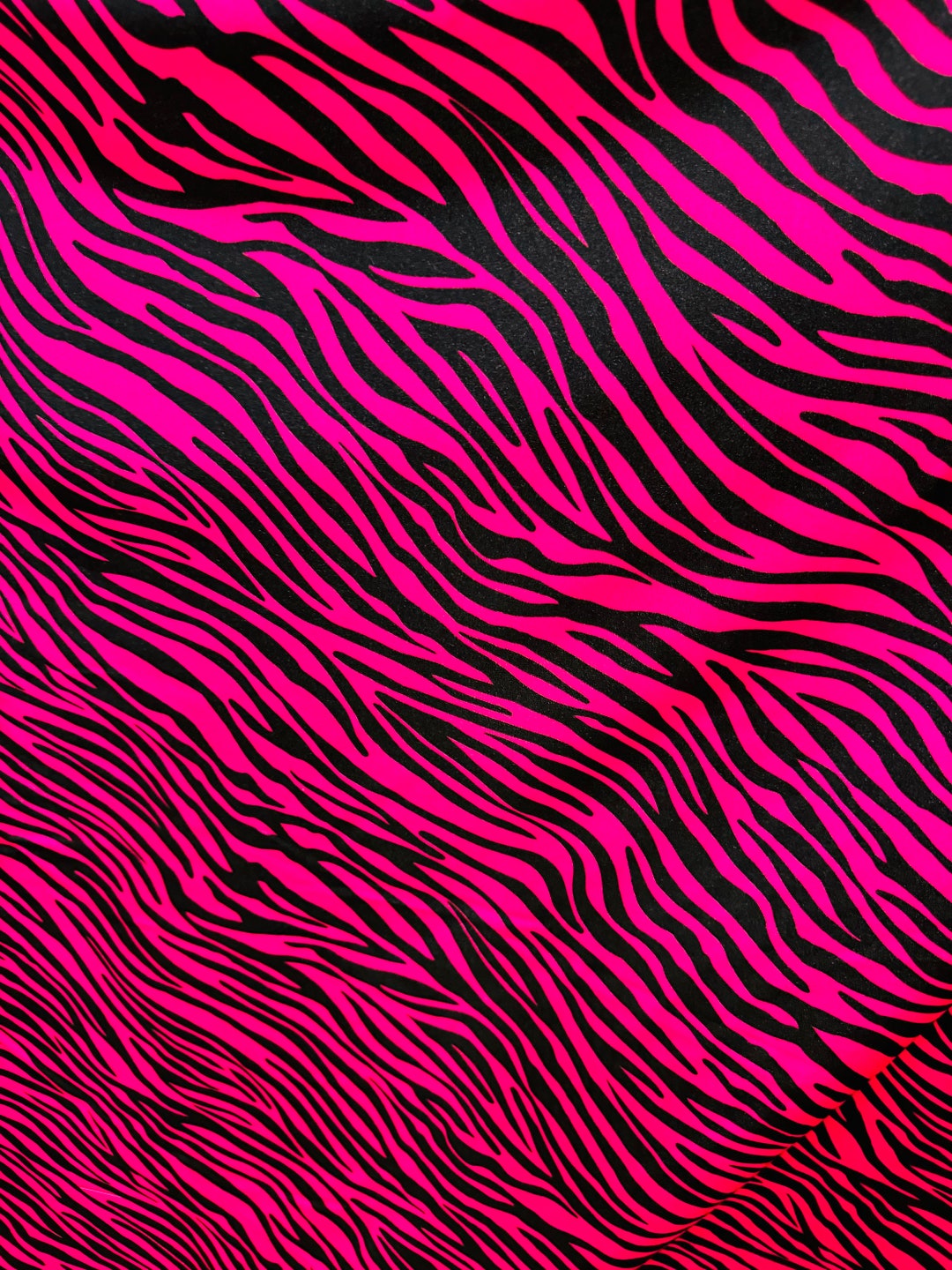 Exotic Zebra Design Fuchsia/black Print on Best Quality Shiny Nylon ...