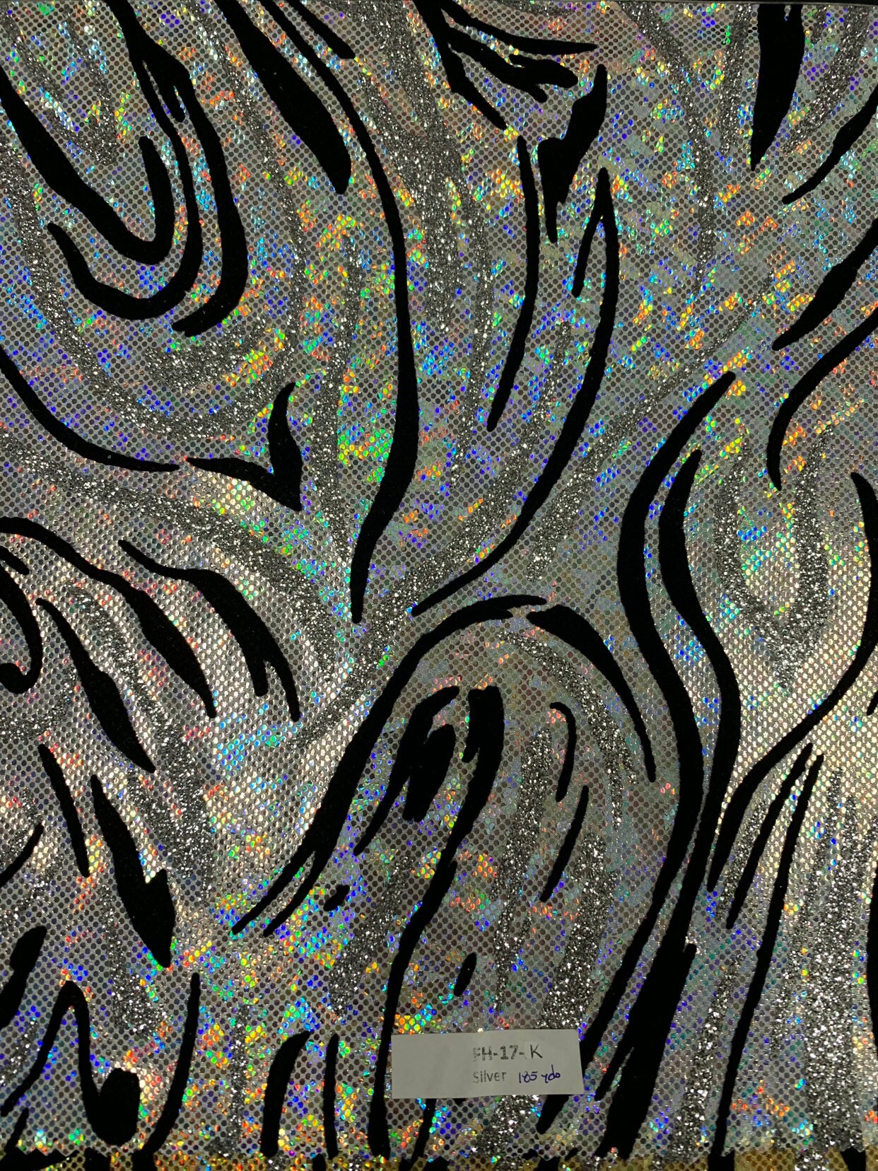 New Shatter Glass Modern Swirl Design With Silver Glitter and | Etsy