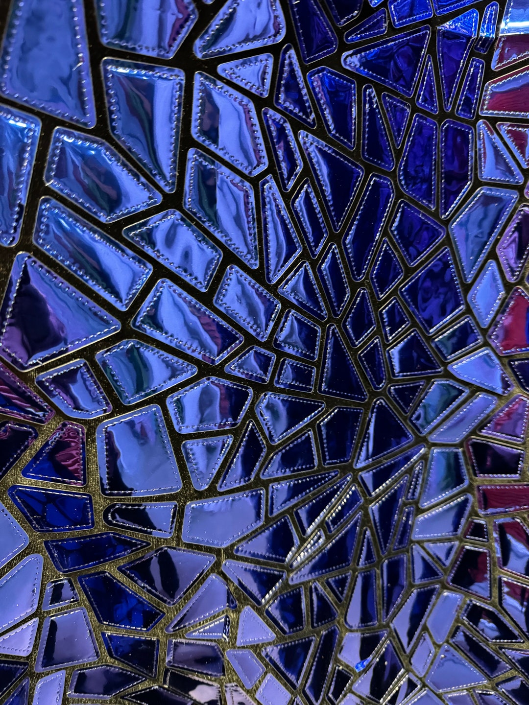 New Luxury Shattered Glass Design Metallic Royal Geometric Embroidered ...