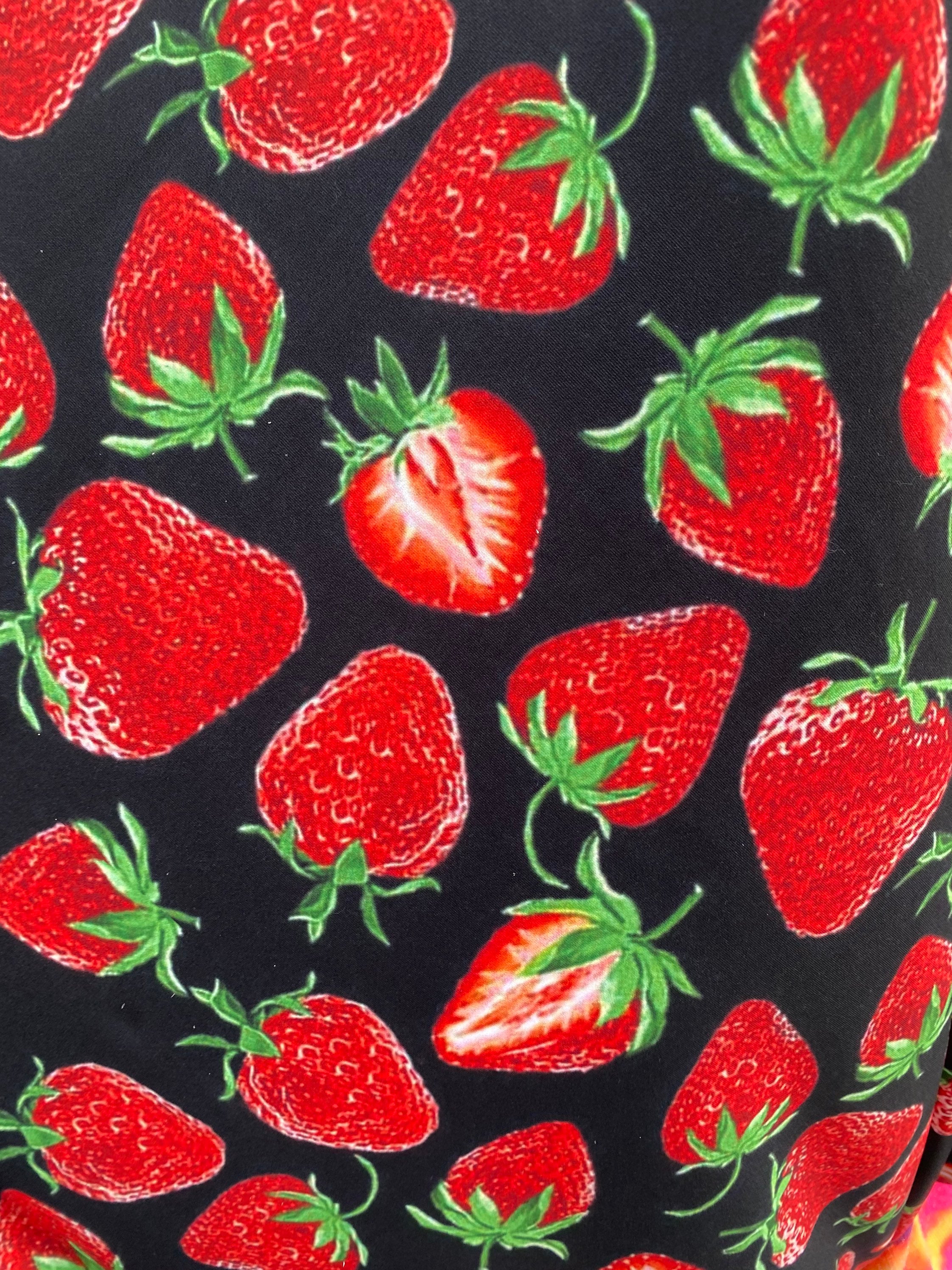 New strawberry design print on great quality of nylon spandex | Etsy